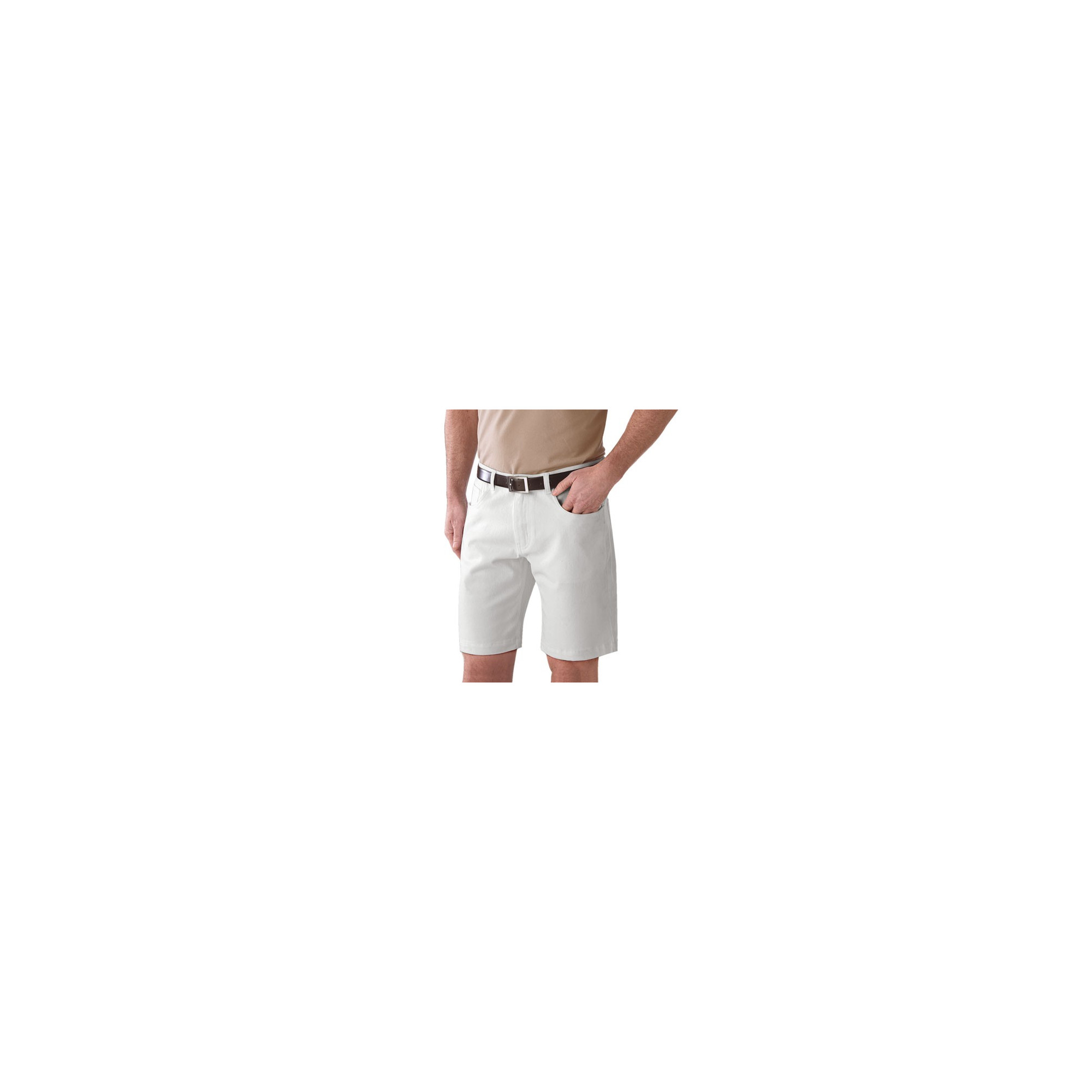 Bermuda blanc extensible | L'Homme Moderne
